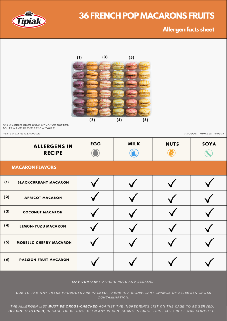 Allergen Facts Sheets - Tipiak Foodservice